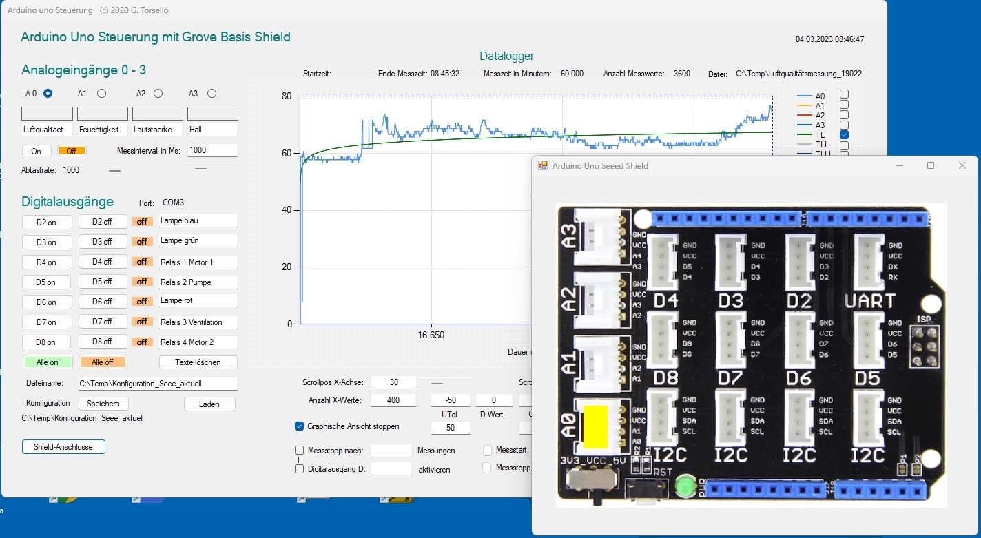 Datalogger Und Steuerung Mit Arduino Uno Und Groove Basis Shield
